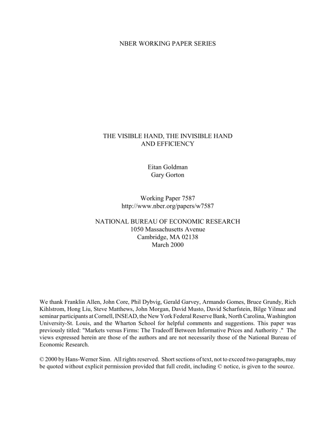 (The) Visible hand, the invisible hand and efficiency - 신착자료 검색 | 한국노동 ...