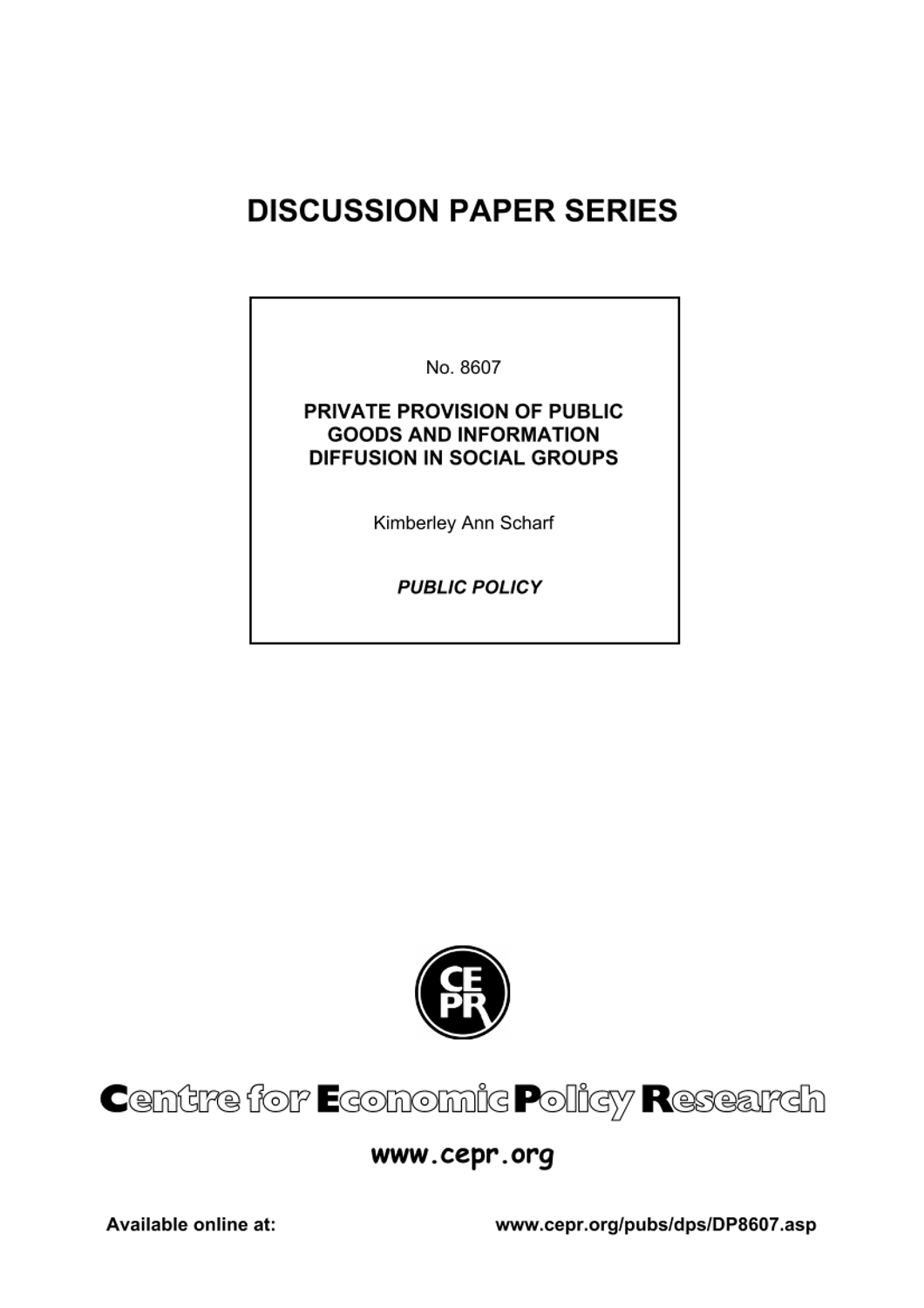Private provision of public goods and information diffusion in social ...
