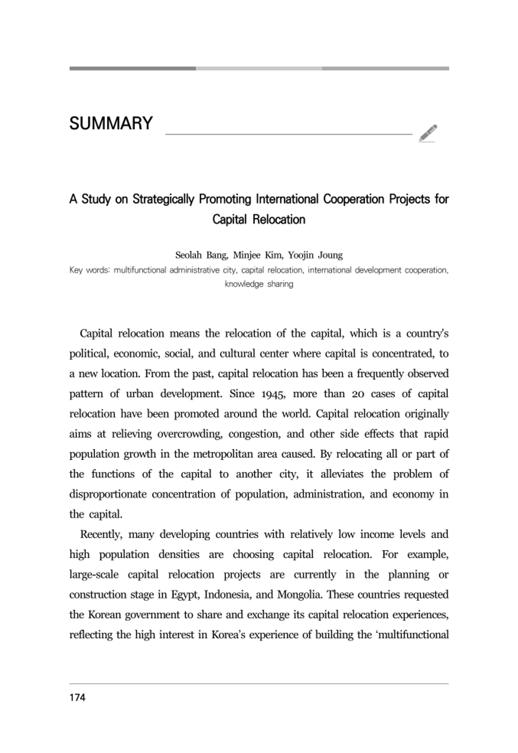 A Study on Strategically Promoting International Cooperation Projects ...